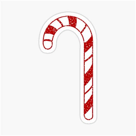 Candy Cane Sticker For Sale By Lilydesigned Redbubble