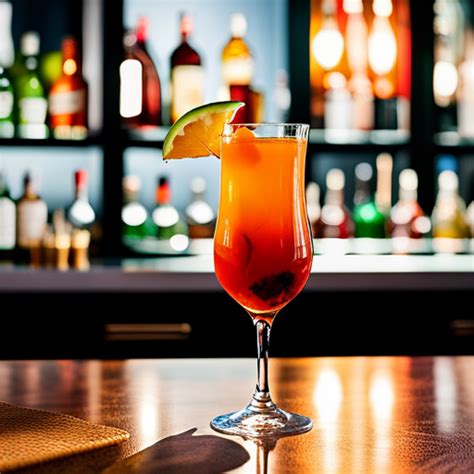 Tequila Sunrise Remix Vibrant And Tantalizing Cocktail With A Medley Of Spirits And Juices