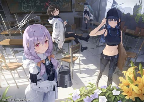 Saori Atsuko Hiyori And Misaki Blue Archive Drawn By Yukiyama Momo