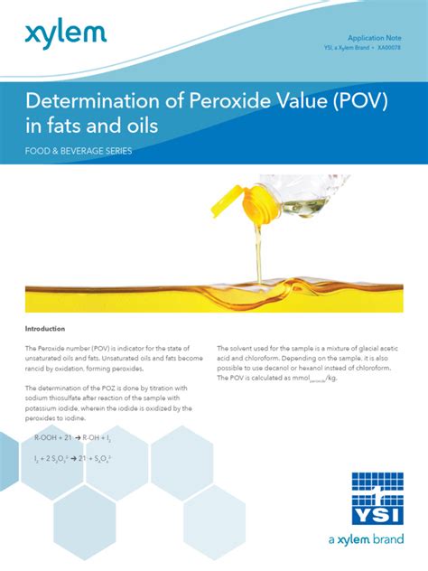 Xa00078 Determination Of Peroxide Application Note Download Free Pdf