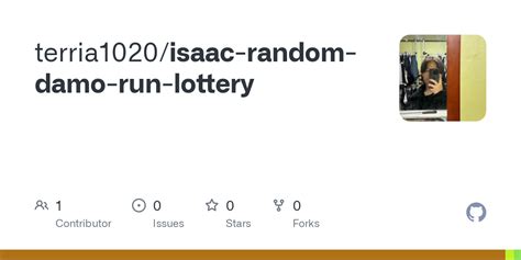 Github Terria Isaac Random Damo Run Lottery