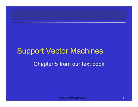 Support Vector Machines It Is One Of The Most Popular Models In
