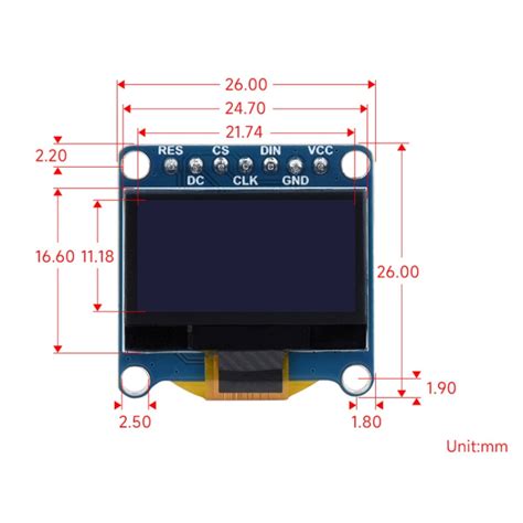 waveshare 0 96인치 oled 디스플레이 모듈 128×64 해상도 spi i2c 통신 e blue