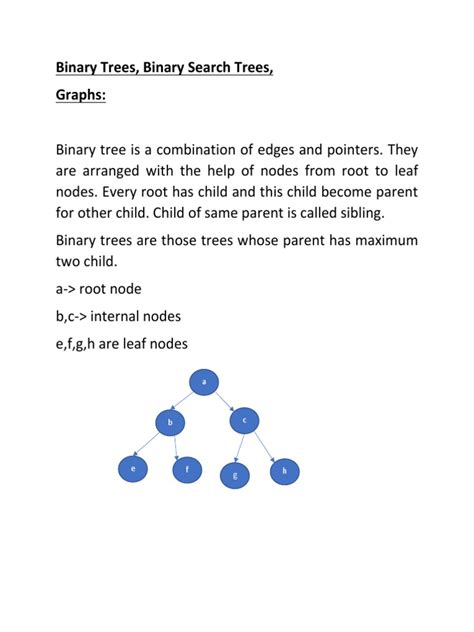 Binary Trees Binary Search Tree Graph Pdf Algorithms And Data