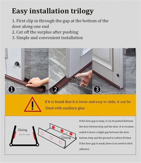 [sg] Soft Door Bottom Gap Seal Strip Bathroom Door Seam Seal Sound Dust Proof Blocks Out Insects