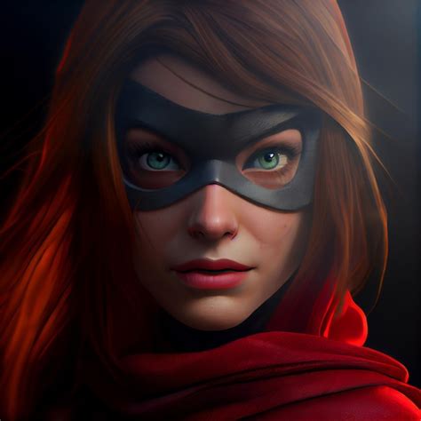 Retrato De Mujer Superheroína Con Superpoderes 3d Render Ilustración