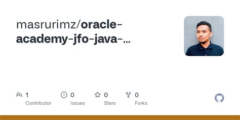 Github Masrurimzoracle Academy Jfo Java Foundation Learner