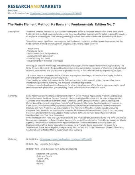 The Finite Element Method Its Basis And