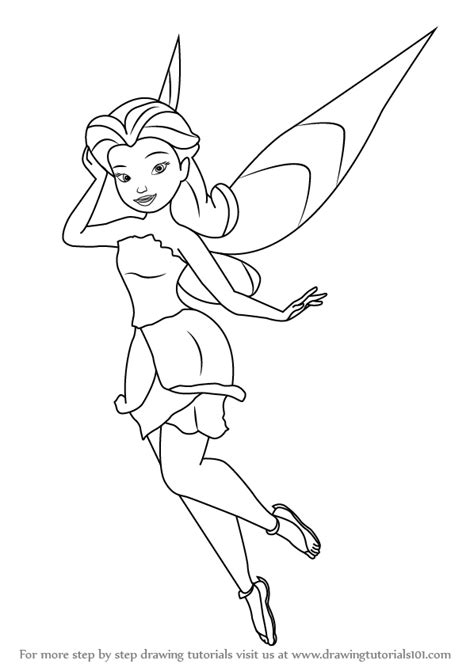 How To Draw Rosetta Garden Fairy From Tinker Bell Tinker Bell Step By