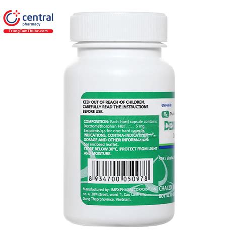 Thuốc Dexipharm 5mg điều trị ho mạn tính không có đờm, ho do cảm lạnh