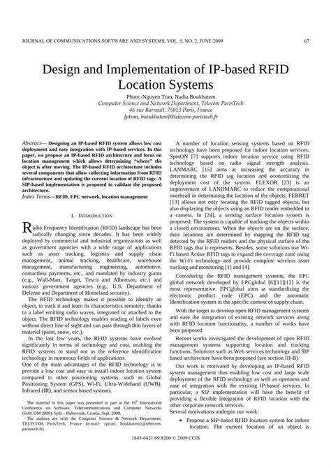 Pdf Design And Implementation Of Ip Based Rfid Location Systems Dokumentips