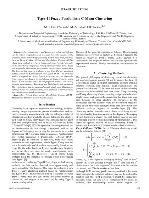 Type Ii Fuzzy Possibilistic C Mean Clustering Mh Fazel Zarandi M Zarinbal Ib Turksen