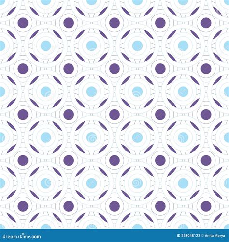 Blue Colour Circular Geometric Pattern Stock Illustration