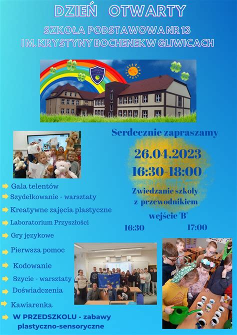 DZIEŃ OTWARTY SZKOŁY Szkoła Podstawowa nr 13