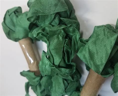 Parisian Teal Green Shabby Chic Vintage Rustic Ribbon Crinkled Etsy