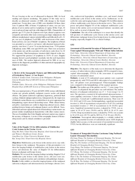 Pdf 1250 A Review Of The Sonographic Features And Differential