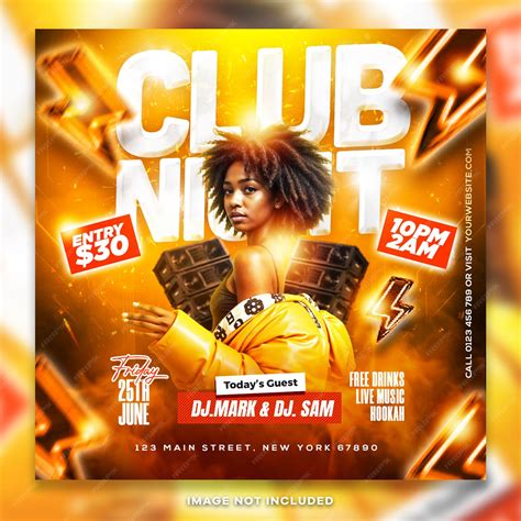 Premium Psd Club Night Party Social Media Post Psd