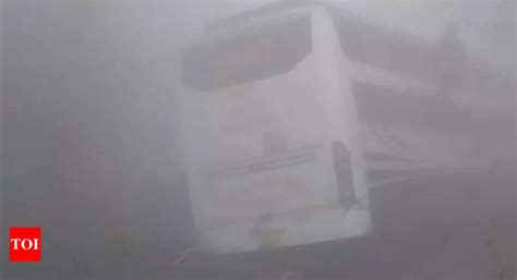 Noida Weather Today 1 Dead 15 Injured In Fog Related Road Accident On