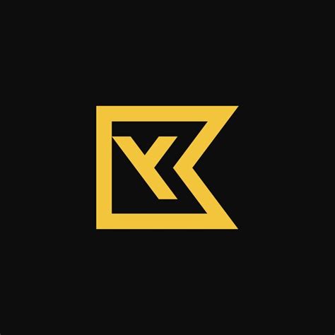 Logotipo De Monograma Ky O Yk De Letra Inicial Moderna Y Lujosa