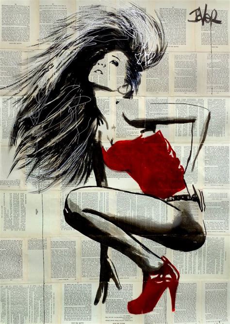 Red Flash Drawing By Loui Jover Saatchi Art