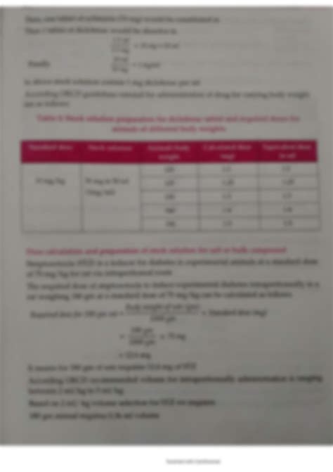 SOLUTION Dose Calculation In Pharmacology Experiment Studypool