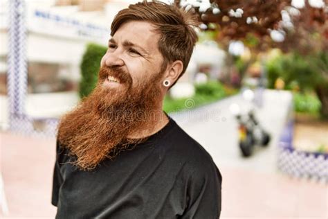 Young Irish Man Smiling Happy Standing At The City Stock Image Image