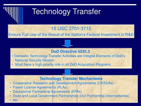 Ppt Dod Technology Transfer Program Focus Patenting And Licensing