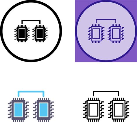 Processors Connected Icon 44330928 Vector Art At Vecteezy