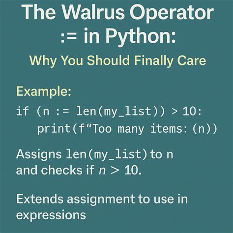 Walrus Operator Python