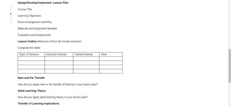 Unit Assignment Design Develop Lmplement Design Chegg Com