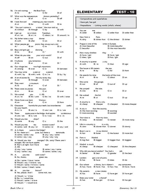 Grammer Test Pg 16 To 20 1 Pdf