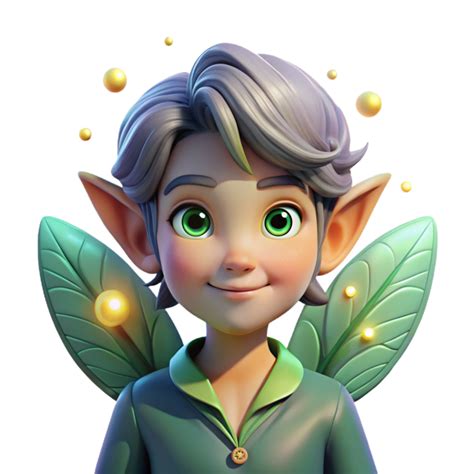 Striking Harmonious Mid Century Portrait Of A Mischievous Pixie With