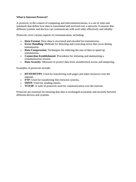 What Is Internet Protocol Pdf