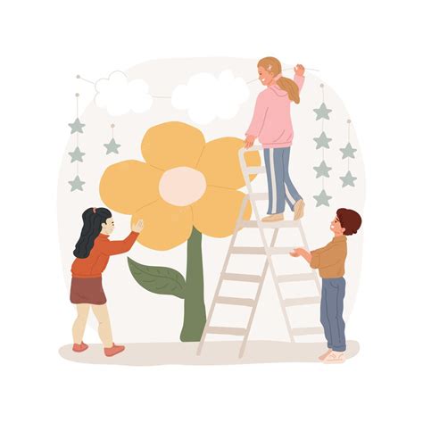 Premium Vector Collaborative Art Isolated Cartoon Vector Illustration