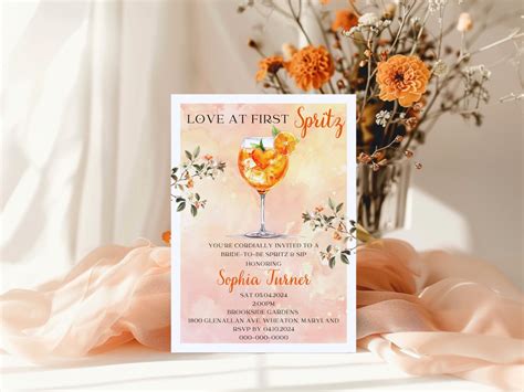 Aperol Spritz Themed Citrus Theme Love At First Spritz Bridal