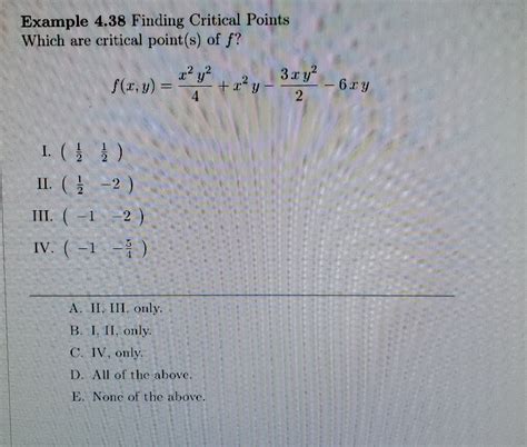 Solved Example 438 ﻿finding Critical Pointswhich Are