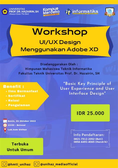 workshop ui ux design menggunakan adobe xd sukses digelar hima ti unhaz