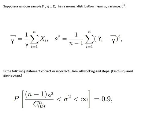solved suppose a random sample y1 y2…yn has a normal