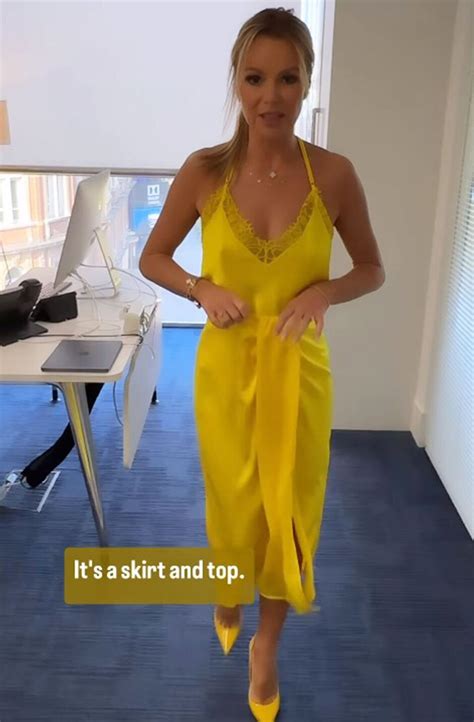 Amanda Holden Narrowly Avoids Nip Slip With Risque Braless Look As She Stuns In Yellow