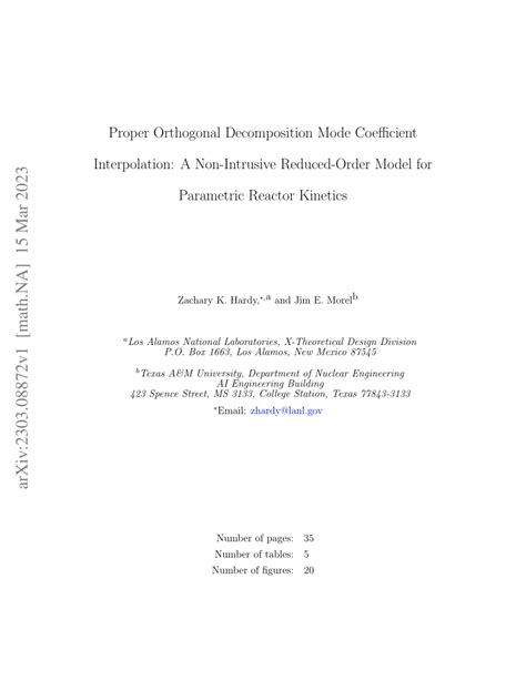 pdf proper orthogonal decomposition mode coefficient interpolation a