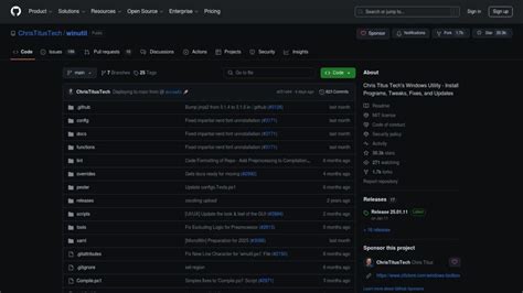 Github Christitustechwinutil Chris Titus Techs Windows Utility