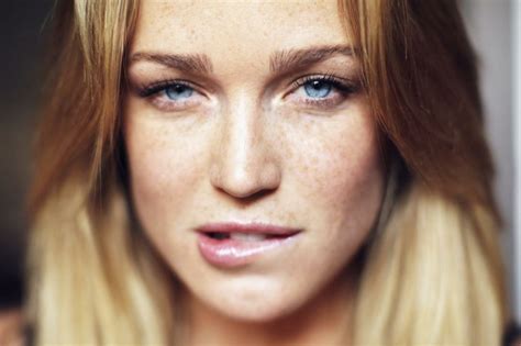 4557640 Green Eyes Freckles Claire Monnier Redhead Biting Lip