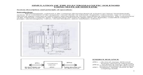 05 Simulation Of The Electromagnetic Solenoid Using Matlab Simulink