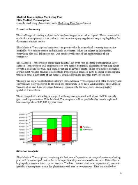 Medical Transcription Marketing Plan Pdf Outsourcing Marketing