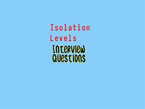 10 Db2 Tricky Interview Questions On Isolation Levels Srinimf
