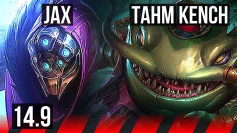 Jax Vs Tahm Kench Top 818 600 Games Na Master 149 Youtube