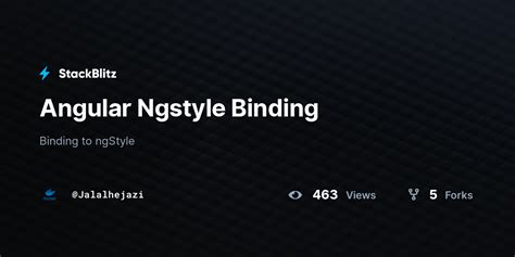Angular Ngstyle Binding Stackblitz
