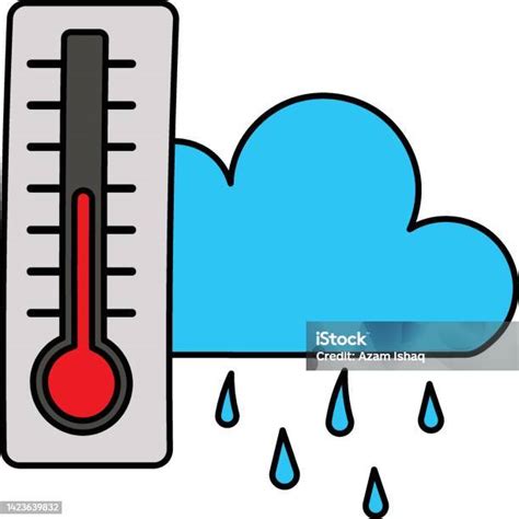 물 또는 홍수 레벨 벡터 아이콘 디자인 가을 또는 가을 활동 기호 건조한 날씨 표시 온화한 기후 요소 스톡 일러스트레이션 비 구름 및 게이지 개념 계기판 측정기에 대한 스톡