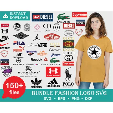 150 Fashion Brands Logo Bundle Luxury Brands Logo SVG Guc Inspire