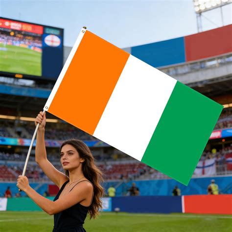 Dtchengua Giant Soccer Fan Flag 35x59 Inch Ultimate Party Decor For